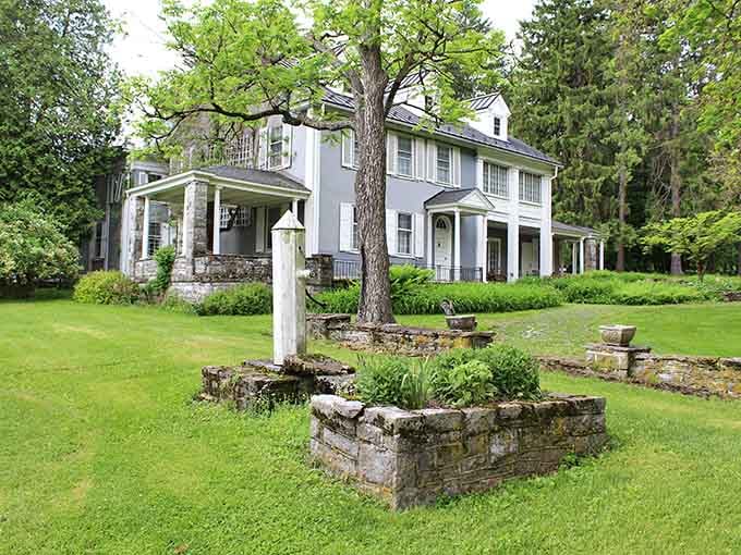 Elegant grounds whisper stories of centuries past, where Pennsylvania history mingles with unexpected Spanish heritage.