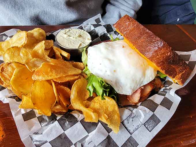 When your sandwich comes with a fried egg on top, you know someone's thinking outside the box.
