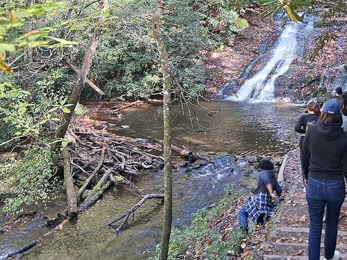 Deep Creek waterfall: nature's way of showing off while you're just trying to take a decent photo.