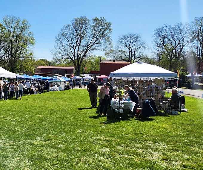Spring sunshine, white tents, and green grass create the perfect recipe for discovering treasures you didn't know existed.