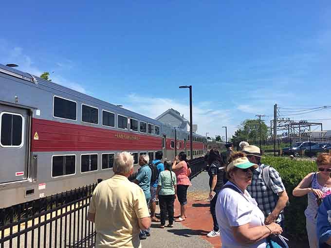 Modern travelers boarding vintage trains&mdash;proof that some experiences never go out of style, unlike your bell-bottoms.