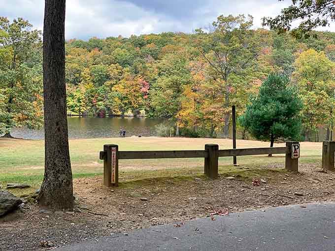 Perfect spot for contemplating life's big questions, like why you don't spend more time sitting by peaceful water.