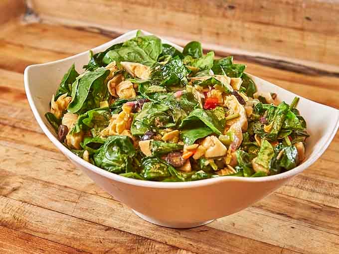 Fresh greens that prove salads don't have to be boring, just properly motivated with the right ingredients and attention.
