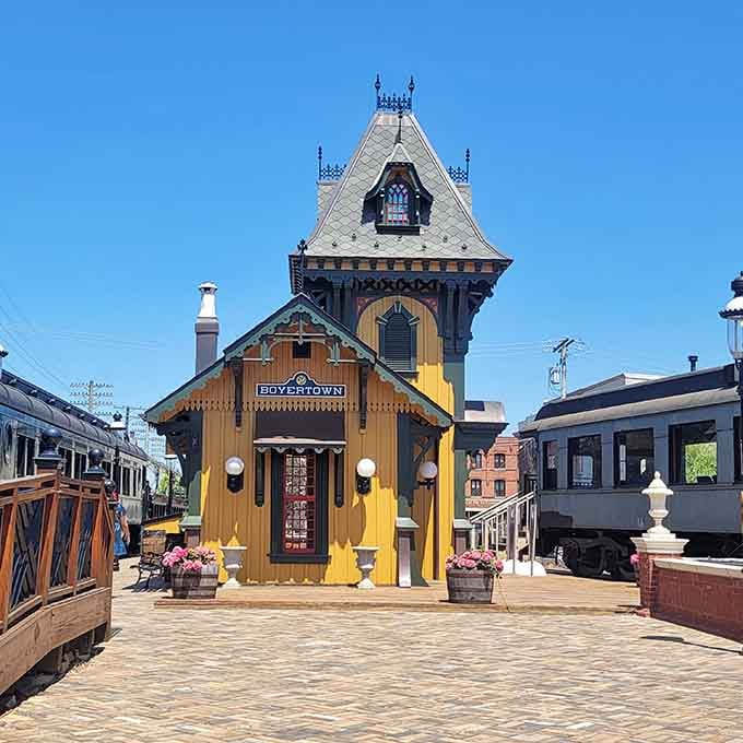 The whimsical Boyertown Station looks like someone designed it after watching too many fairy tales, and we're here for it.