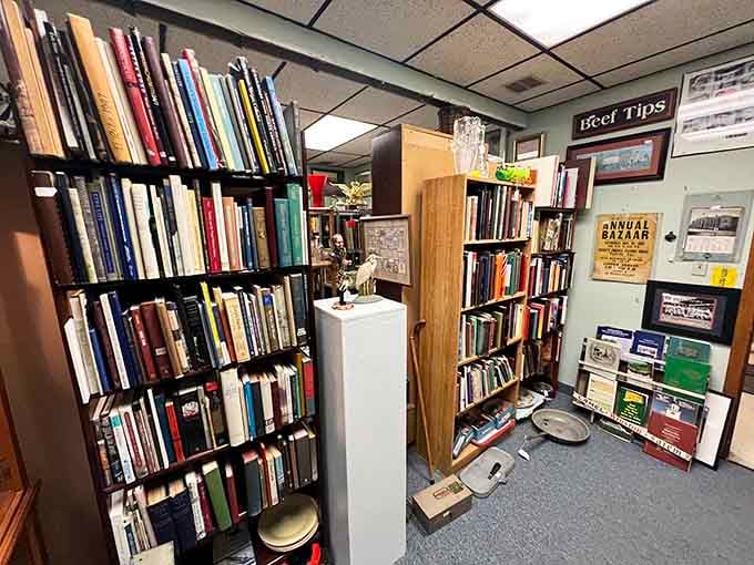 Book lovers could lose entire afternoons here, flipping through volumes that smell like history and feel like coming home.
