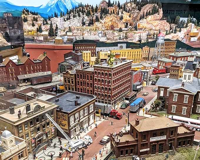 The model town is so detailed, you'll want to shrink down and explore those tiny streets yourself.