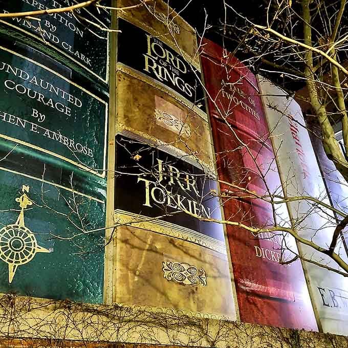 Lord of the Rings towers over the street like Gandalf himself, reminding us that great stories never shrink.