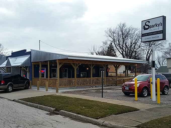 Sparky's Place beckons hungry travelers with promises of satisfying meals and the kind of hospitality that feels like home.