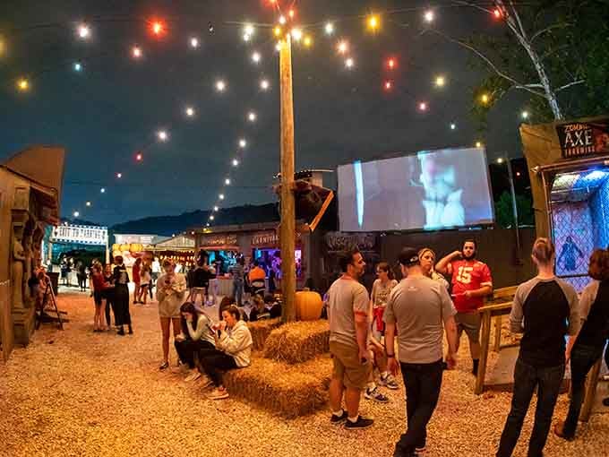 The crowd gathers under string lights and hay bales, blissfully unaware they're about to question every brave decision they've made.
