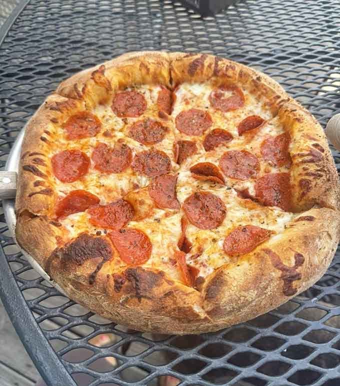 Classic pepperoni with that golden, bubbly cheese and perfectly charred crust&mdash;sometimes simple really is best.