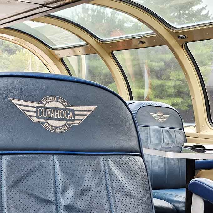 Plush seating with panoramic views proves that getting there really is half the fun, maybe more.