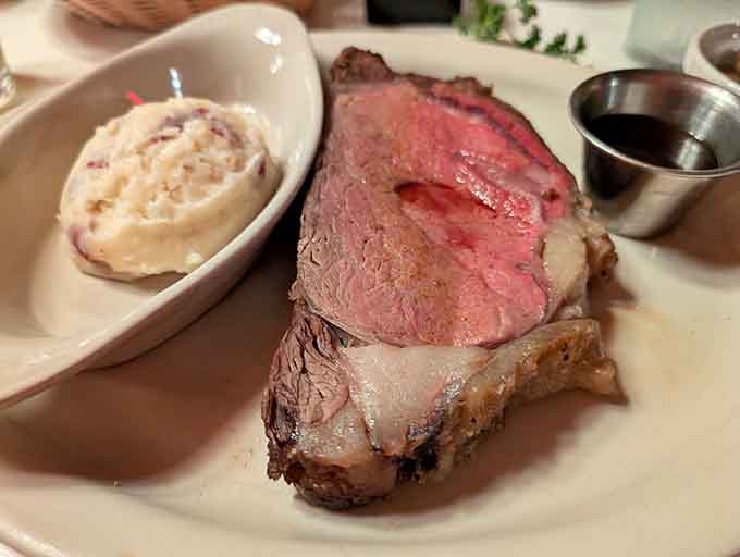 Behold the perfect pink center that separates legendary prime rib from everything else claiming the title.