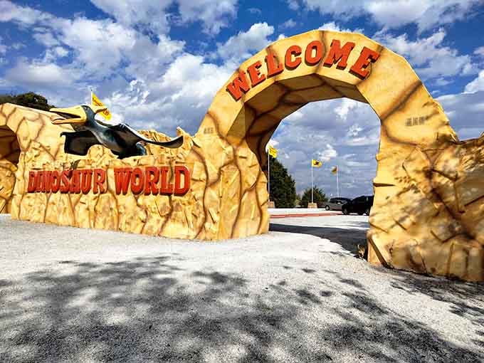 That entrance arch practically screams "abandon all sense of the 21st century, ye who enter here" in the best possible way.