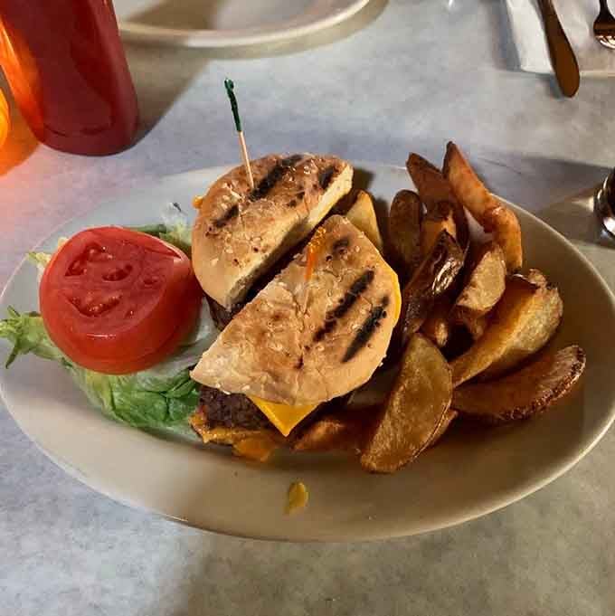 Behold the cheeseburger that's been making people happy since the Johnson administration, still going strong.