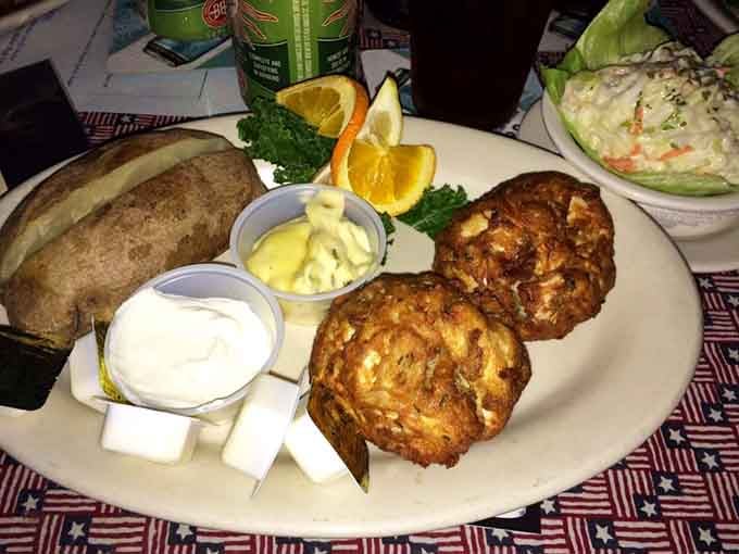 Golden-brown perfection on a plate, these crab cakes understand that sometimes less filler means more flavor and more happiness.