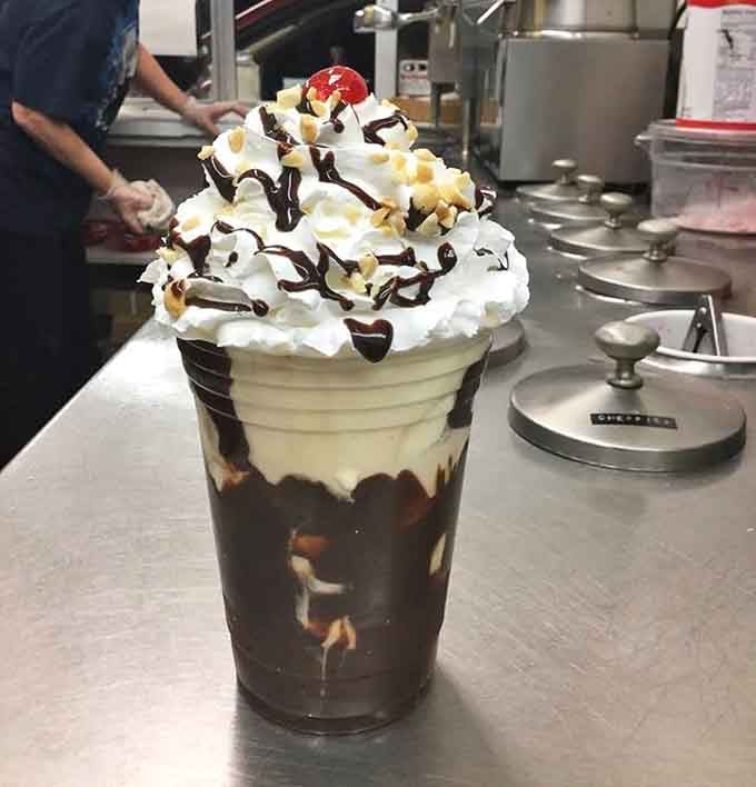 The brownie milkshake arrives looking like it escaped from your wildest dessert dreams and decided to become reality.