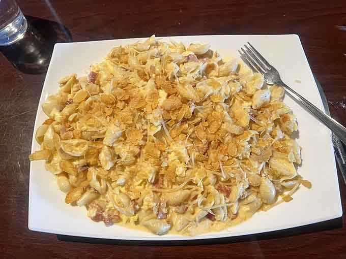 The Breakfast Mac: because someone finally asked "why can't mac and cheese join the morning party?"