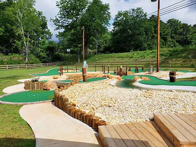 Rolling hills and mature trees provide the perfect backdrop for a course that respects its natural surroundings beautifully.