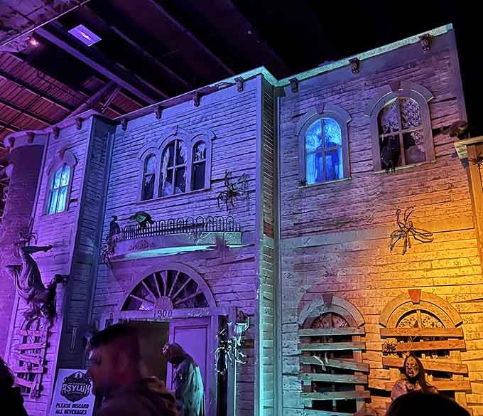 This Victorian facade looks charming until you remember what's waiting inside those pretty arched windows.