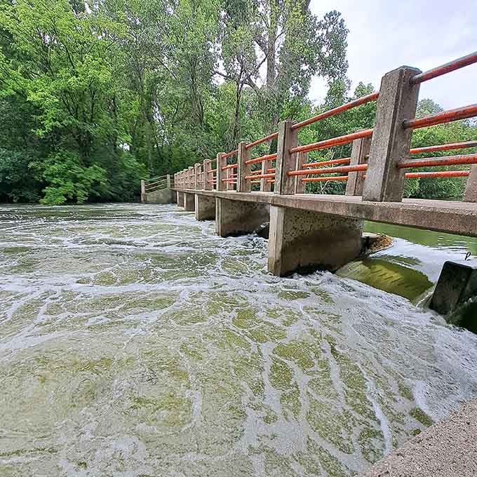 The George Lake Dam connects the chain of lakes that make Fairmont a water lover's dream destination.