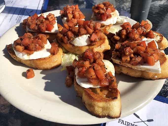 Bruschetta that looks like tiny edible works of art, proving Italians knew what they were doing all along.