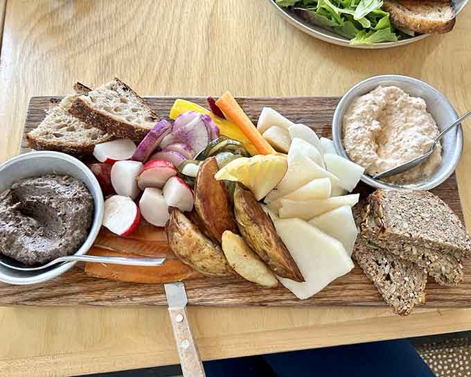 This isn't just a charcuterie board, it's a colorful edible landscape that belongs in a museum.
