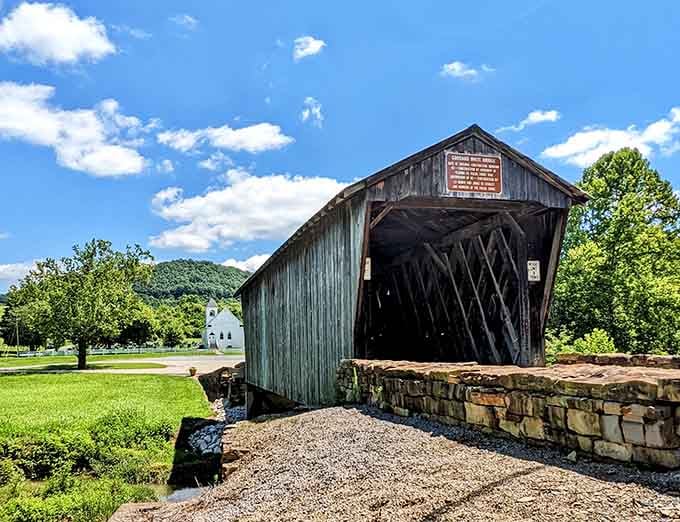 This covered bridge has survived longer than most New Year's resolutions and looks better doing it.