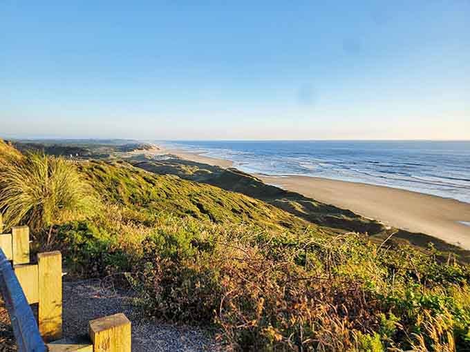 Golden hour at the coast where the beach stretches forever and your worries don't follow you here.
