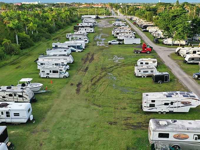Southern Comfort RV Resort shows that home is wherever you park it, especially when surrounded by palm trees.