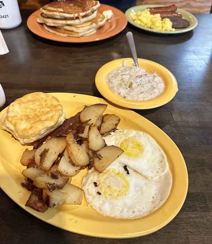 When your breakfast platter requires strategic planning just to figure out where to start, you know you're in good hands.