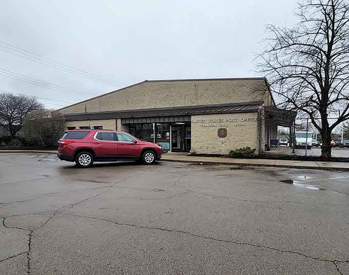 Even the post office has that solid, dependable look that makes you trust it with your most important letters.