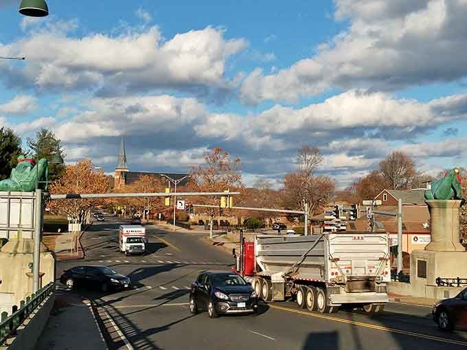 Two pillars, two frogs, and infinite opportunities to question what you thought you knew about bridges.