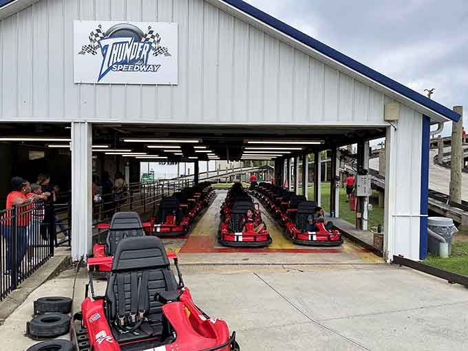 Thunder Speedway's go-karts are ready to settle every family argument about who's the fastest driver once and for all.