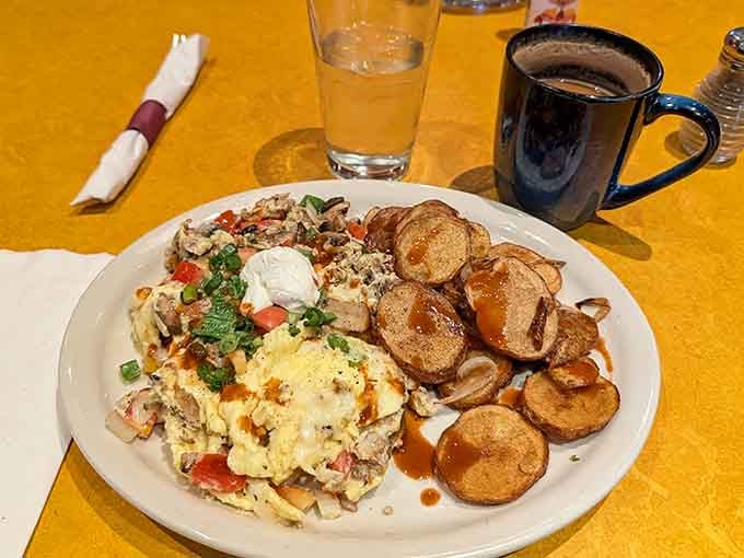 This plate proves that breakfast doesn't need to whisper when it can confidently shout its delicious intentions.