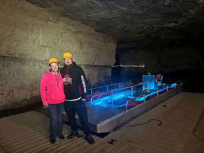 These transparent kayaks lined up like colorful candies are your tickets to an underground adventure you'll never forget.