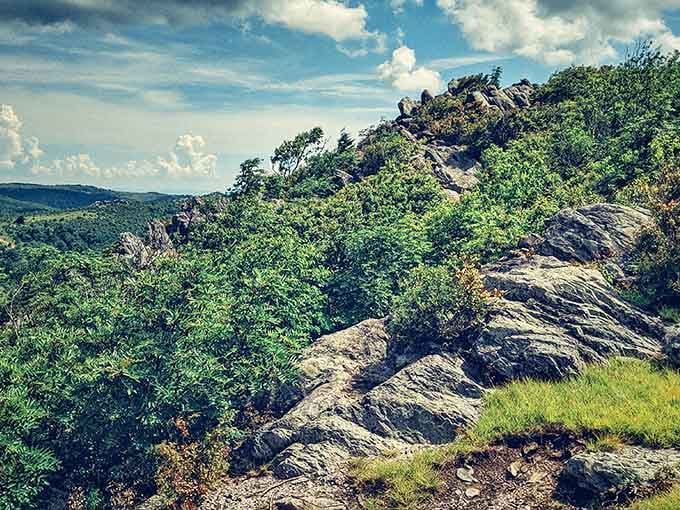 Rocky outcrops jutting skyward like nature's own sculpture garden, minus the pretentious gallery fees.