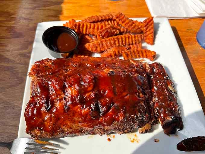These ribs are fall-off-the-bone tender with a glaze that'll have you licking your fingers without shame.