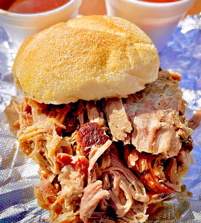 Behold the sandwich that launched a thousand return trips, piled higher than your average skyscraper with tender pork.