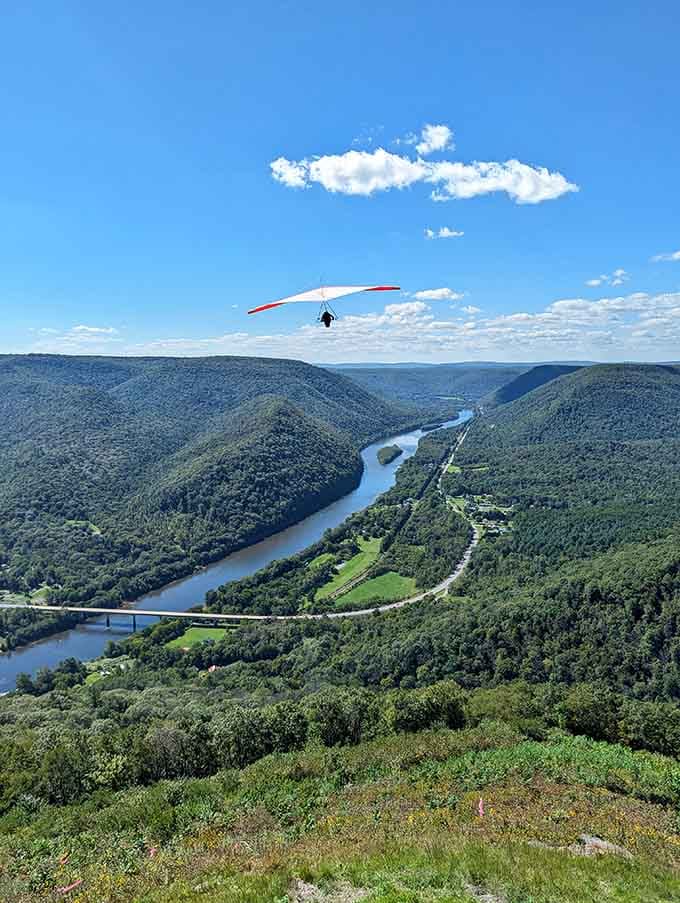Watch brave souls soar above the valley like modern-day superheroes, minus the capes and questionable tights.