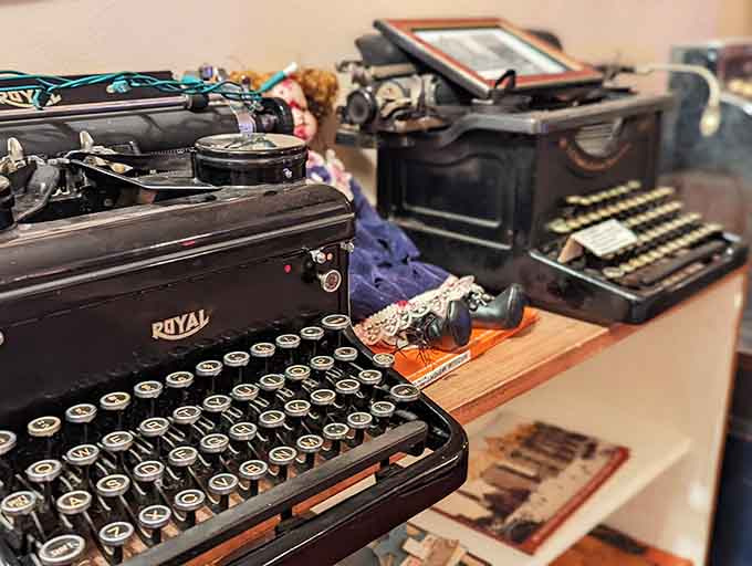 These Royal typewriters once clacked out neighborhood news, love letters, and business deals in pre-digital Iron Island.