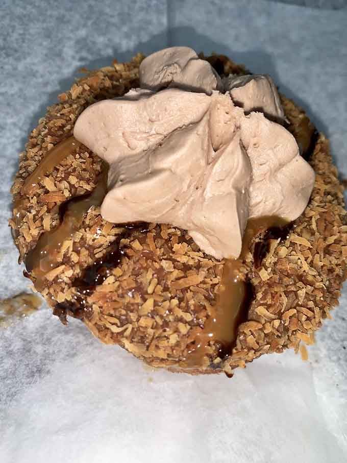 When a donut shop does Samoa flavors, you know they're speaking directly to your childhood cookie memories.