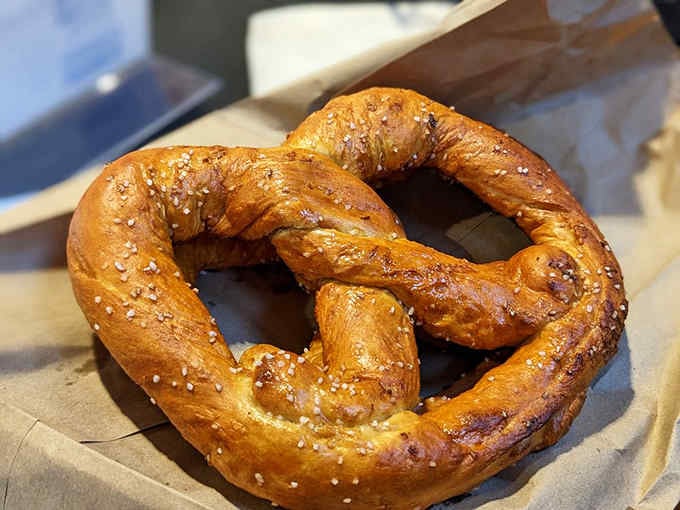 Golden, glistening, and perfectly salted: this is what pretzel dreams are made of, folks.