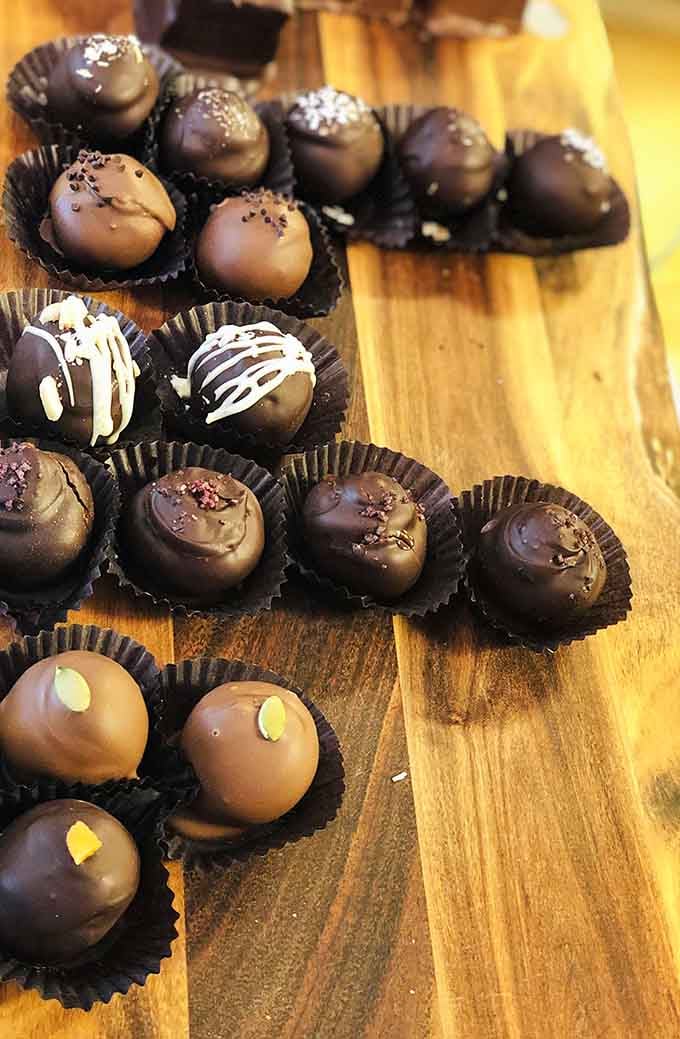 Each truffle is a tiny edible sculpture, proving that chocolate can be both delicious and Instagram-worthy simultaneously.