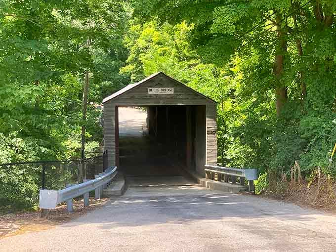 Bull's Bridge proves Connecticut takes its covered bridges seriously, letting cars drive through history since way back when.