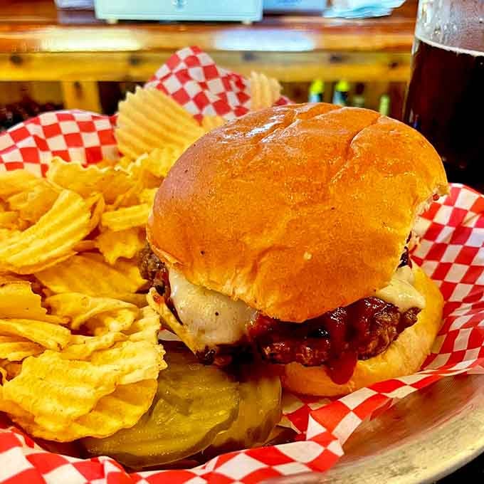 Behold the King Burger in all its glory, proof that sometimes simple perfection beats complicated every single time.