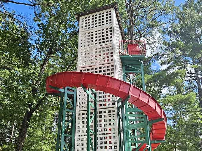 This sky slide delivers just enough adrenaline without requiring you to sign away your life insurance policy.