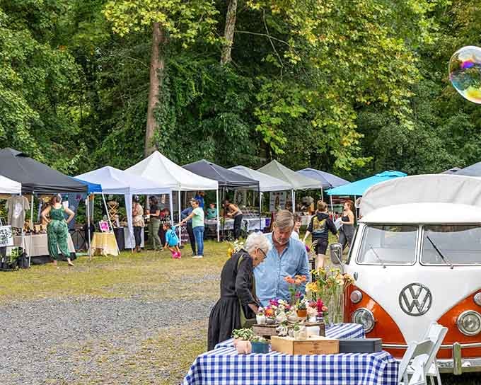 Weekend markets bring out vintage VW buses and treasures you didn't know existed until you absolutely needed them immediately.