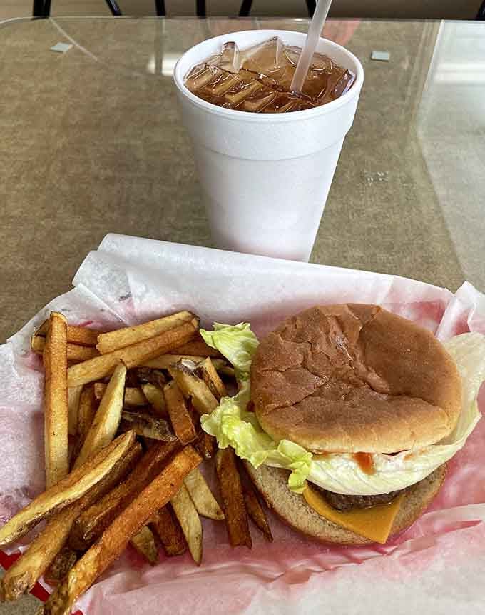 Behold the burger that's been made exactly the same way since the Jazz Age, fries included for good measure.