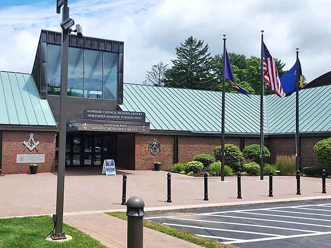 The Scottish Rite Masonic Museum preserves centuries of fraternal history in this striking contemporary building.