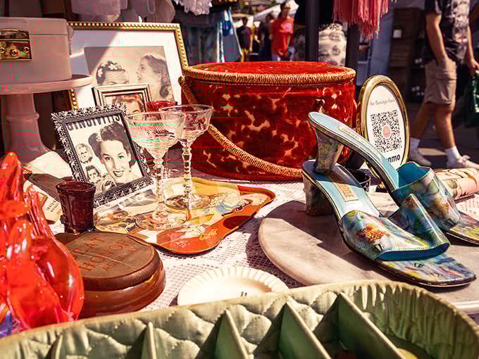 Vintage shoes and picture frames prove one person's attic cleanout is another person's design inspiration jackpot.